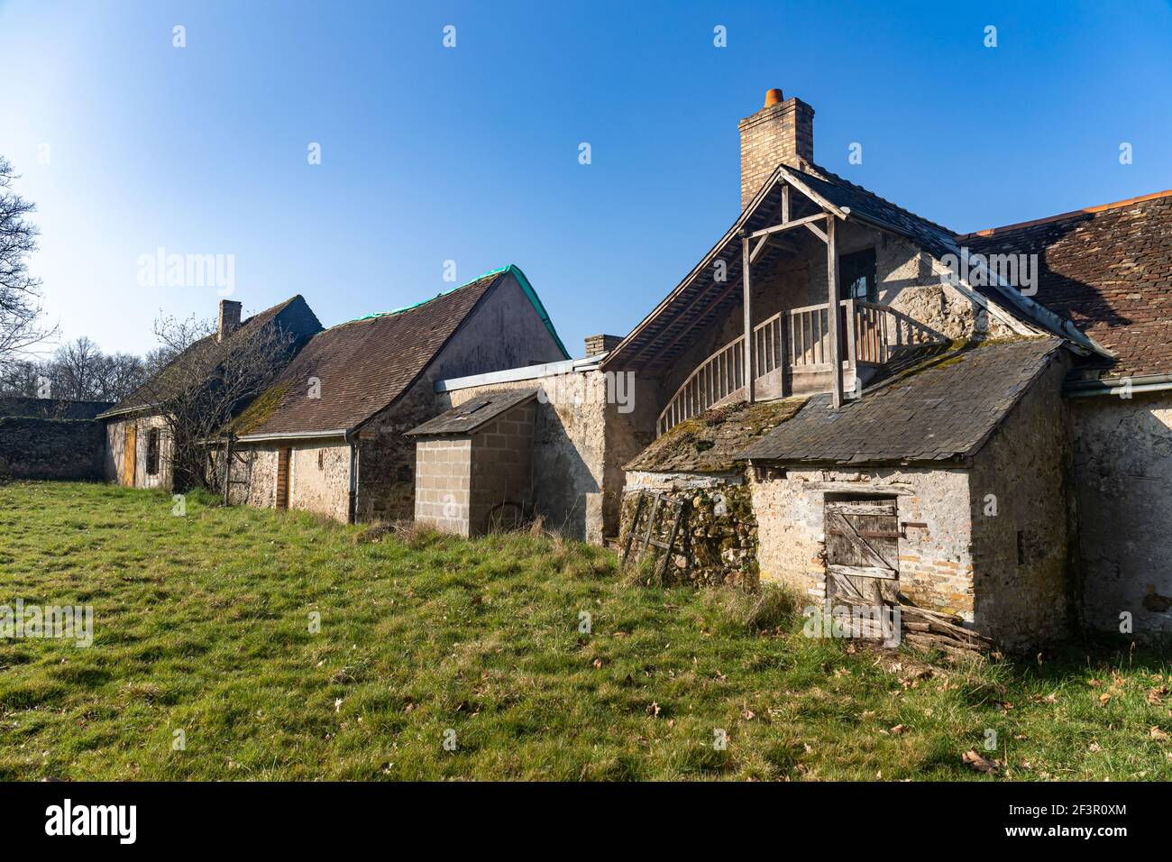 Old farm in the Loire Valley Countryside - near Langeais - France Stock ...