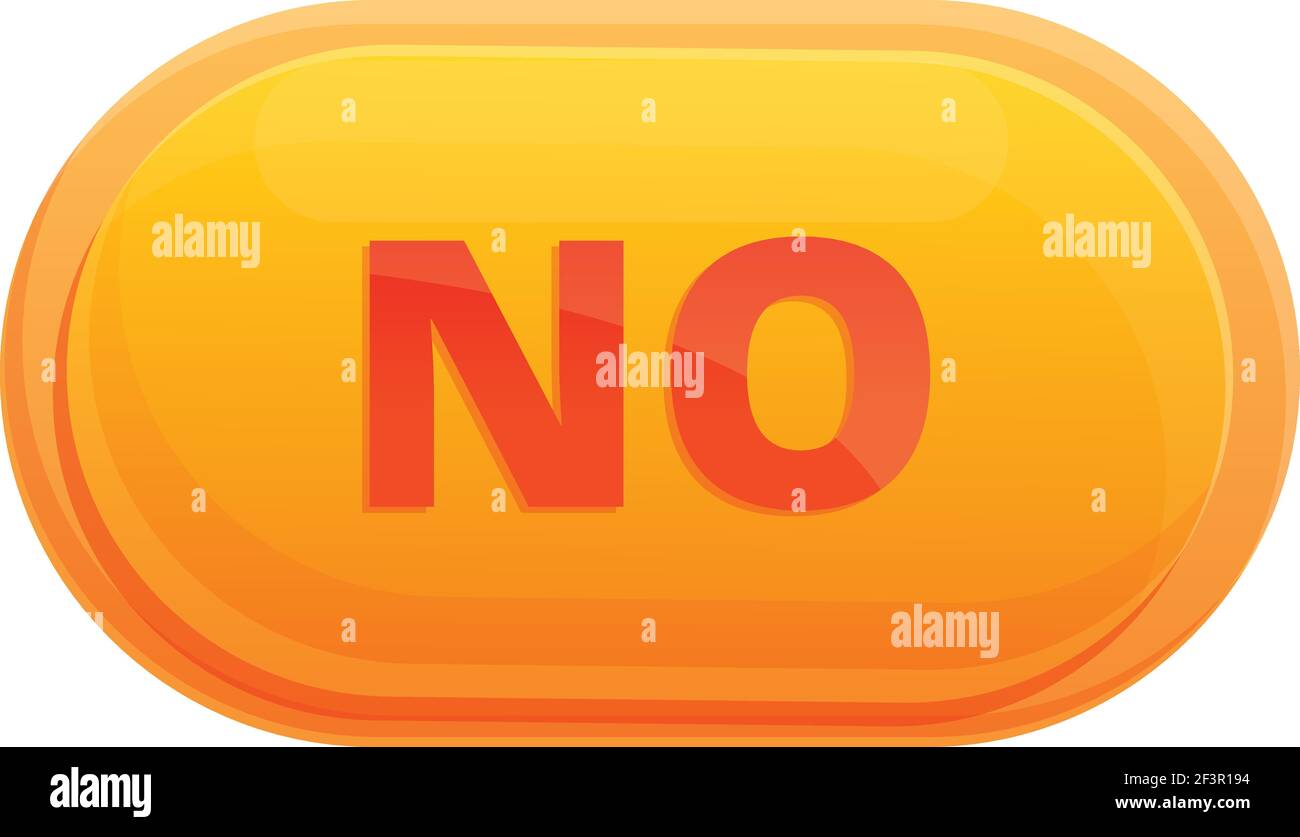 No interface button icon. Cartoon of No interface button vector icon ...