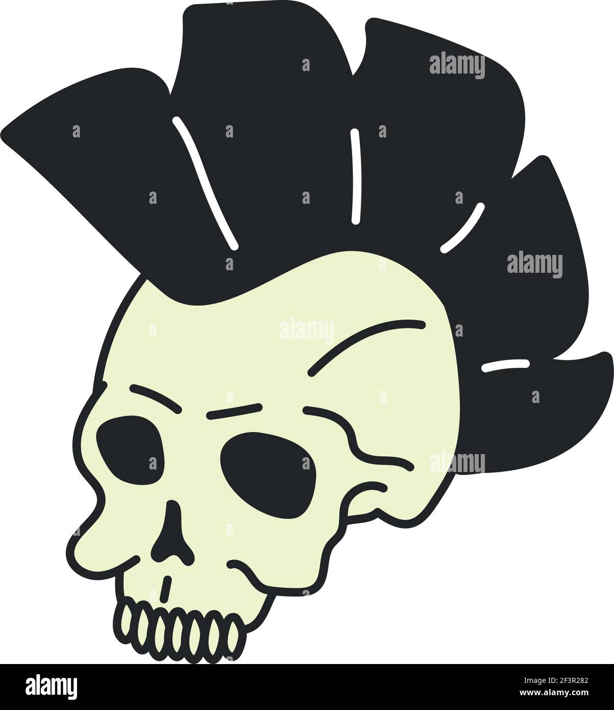 skull punk crest Stock Vector Image & Art - Alamy