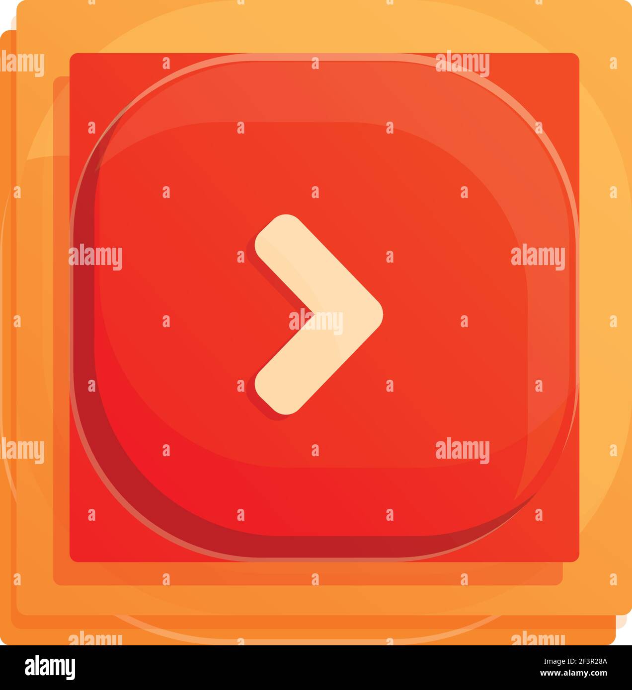 Forward interface button icon. Cartoon of Forward interface button ...