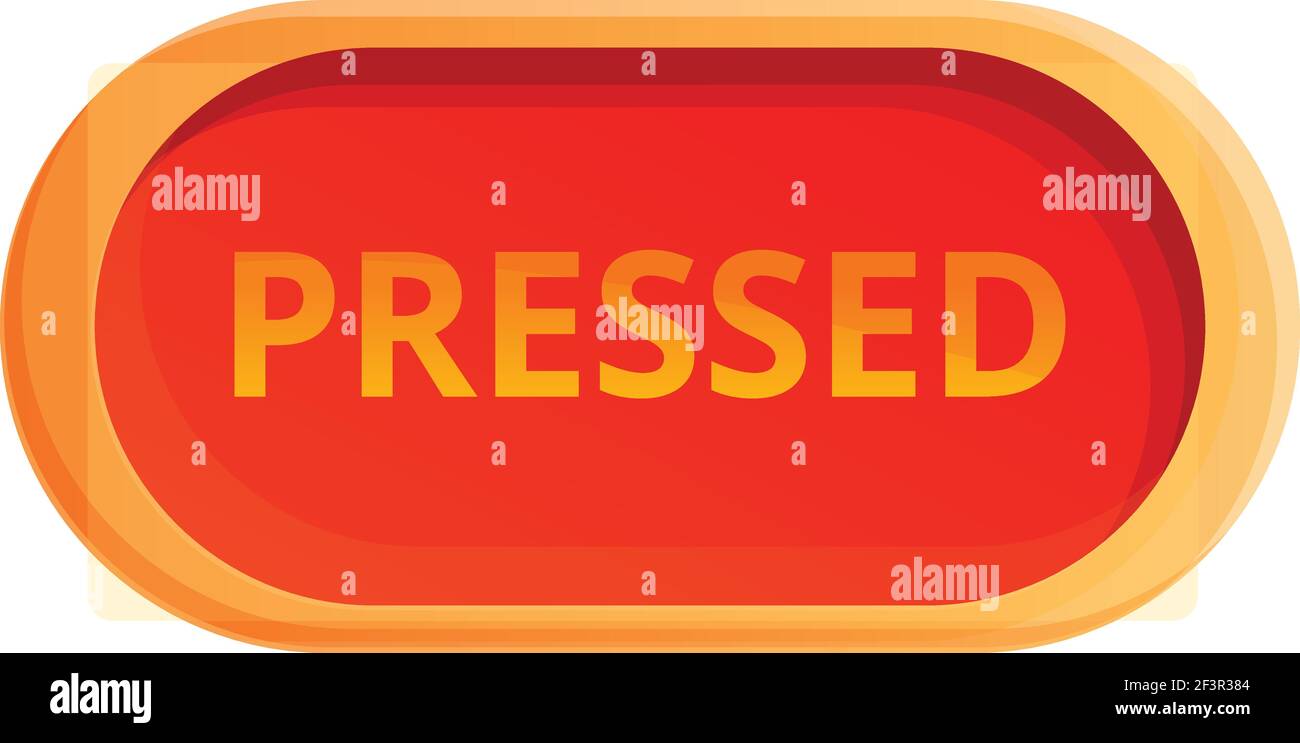 Pressed button interface icon. Cartoon of Pressed button interface ...
