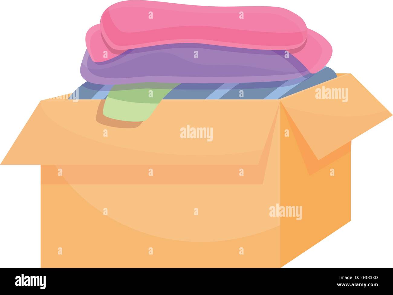 Community donation clothes box icon. Cartoon of Community donation ...