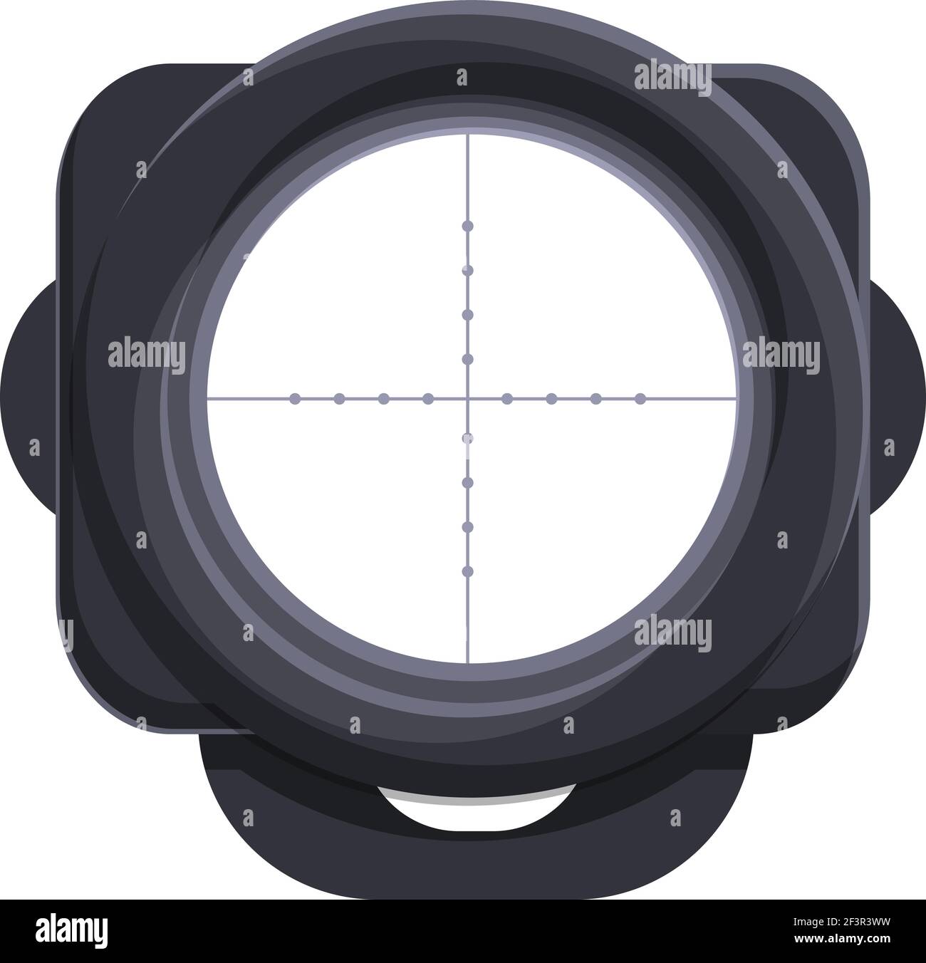 Sniper scope sight icon. Cartoon of Sniper scope sight vector icon for ...