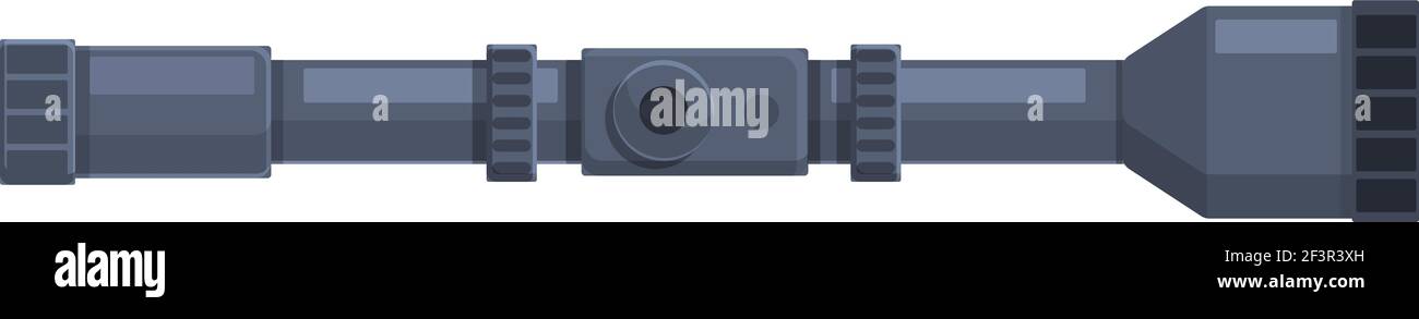 Long telescopic scope icon. Cartoon of Long telescopic scope vector ...