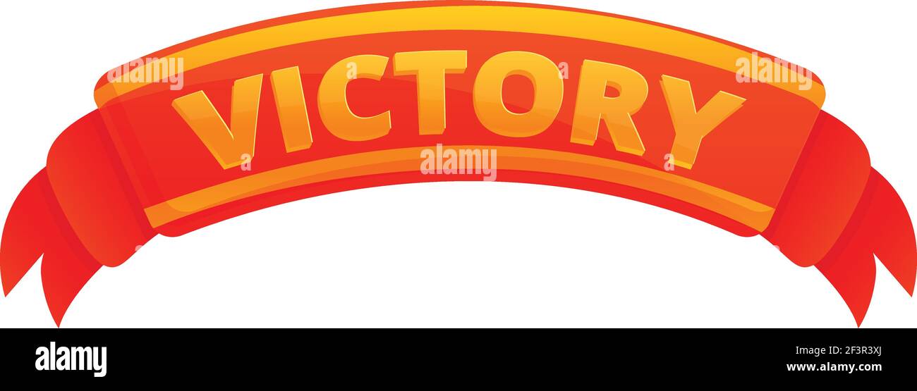 Victory ribbon interface icon. Cartoon of Victory ribbon interface ...