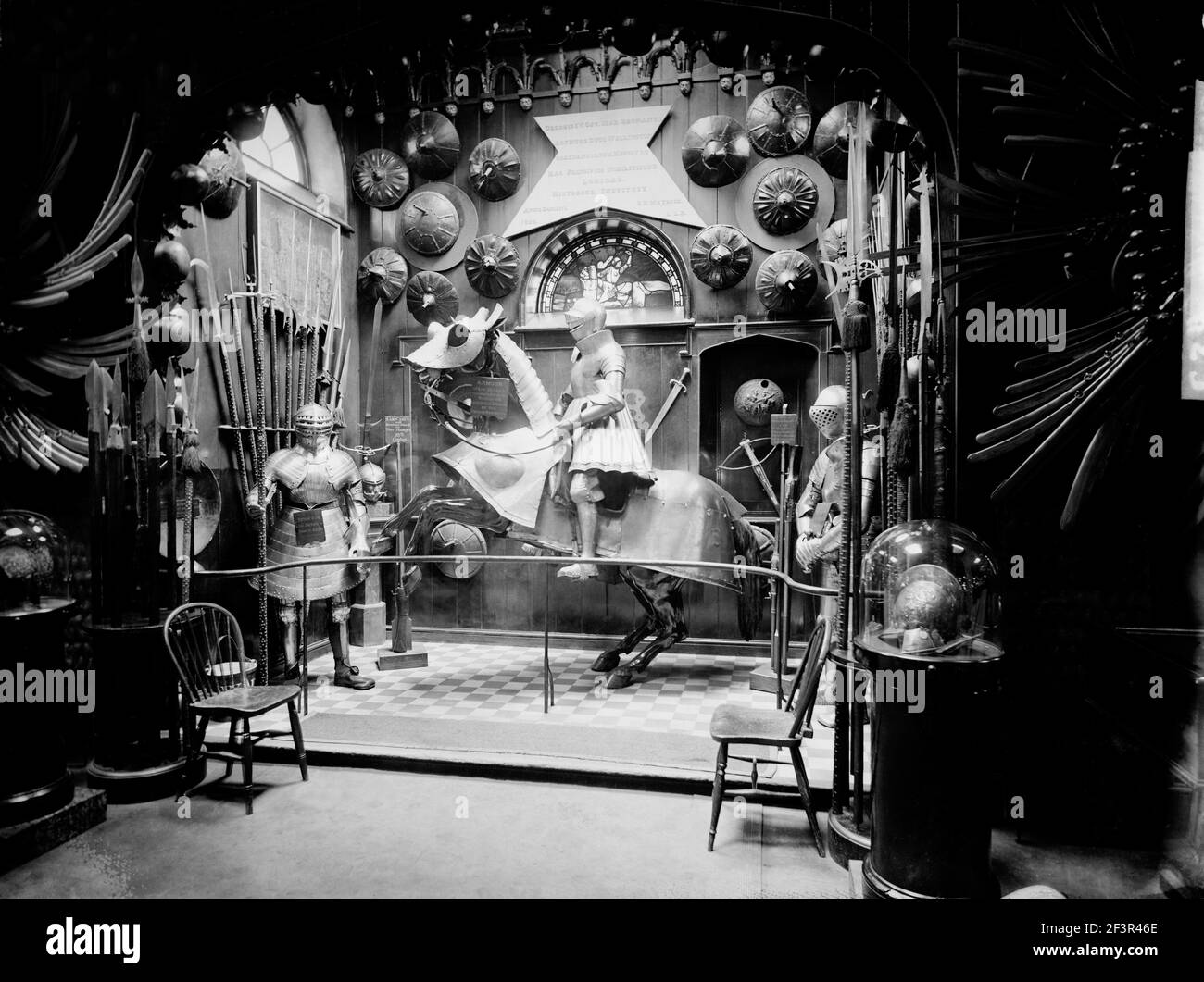 Tower of London, Stepney, London. Interior view of the Armoury showing ...