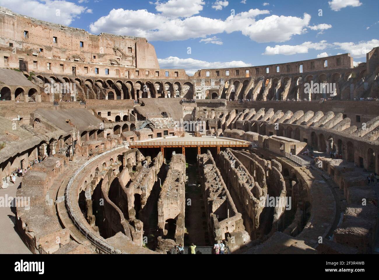 Interior of Roman Colosseum, an elliptical amphitheatre, the largest ...