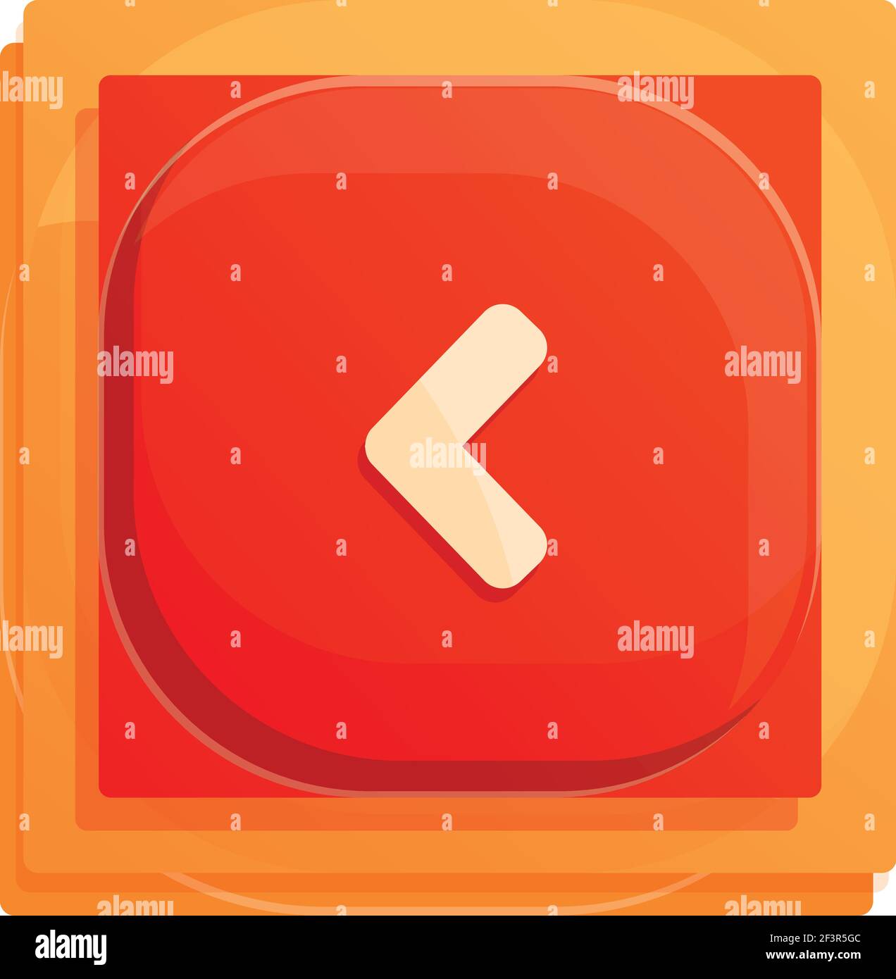 Back interface button icon. Cartoon of Back interface button vector ...