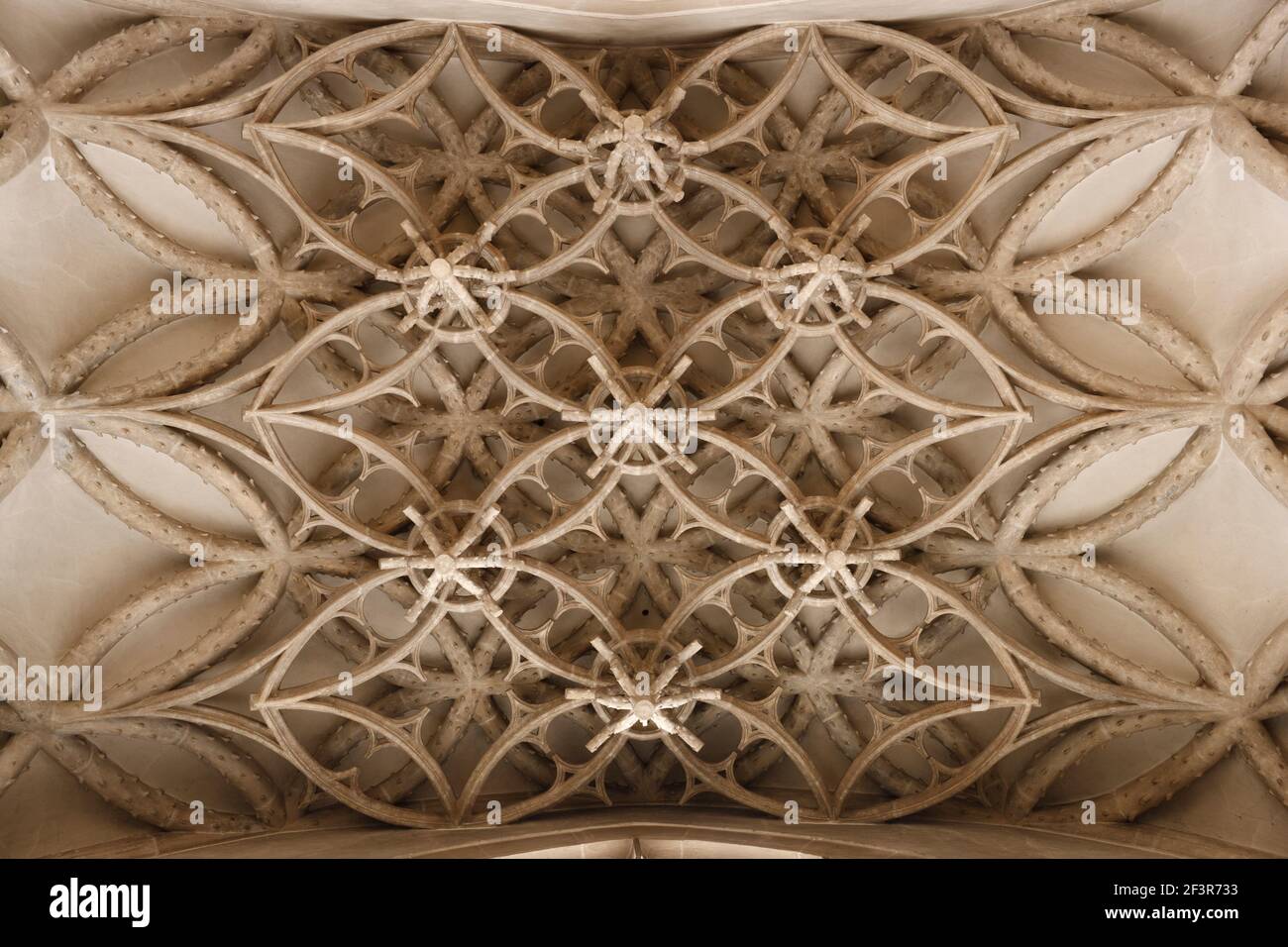 Decorative architecture of gable ceiling of Church of Our Lady built in ...
