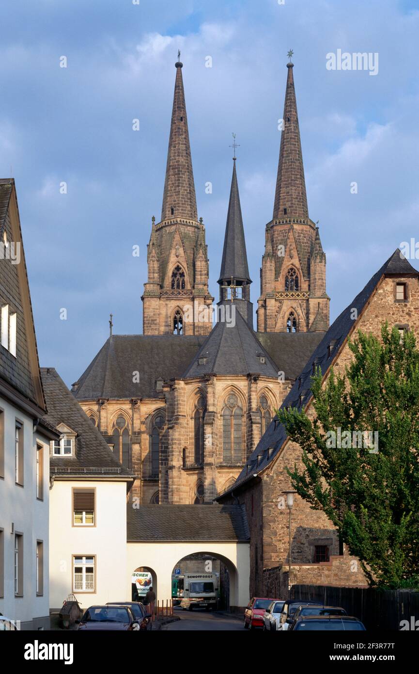 St. Elisabeth's Church in Marburg, Germany seen from the east Stock ...