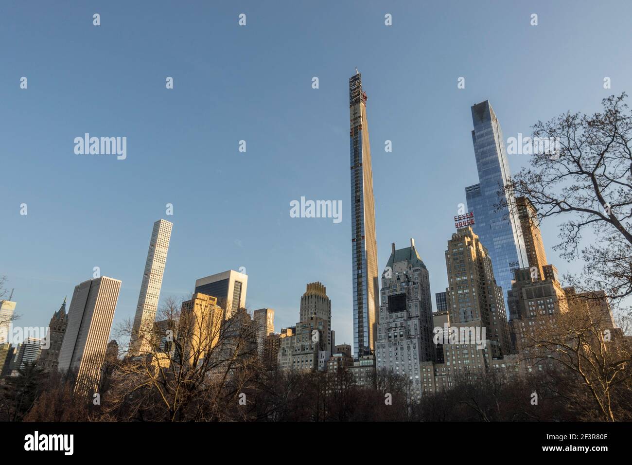 Skyscrapers overlooking Central Park, New York, New York Stock Photo ...