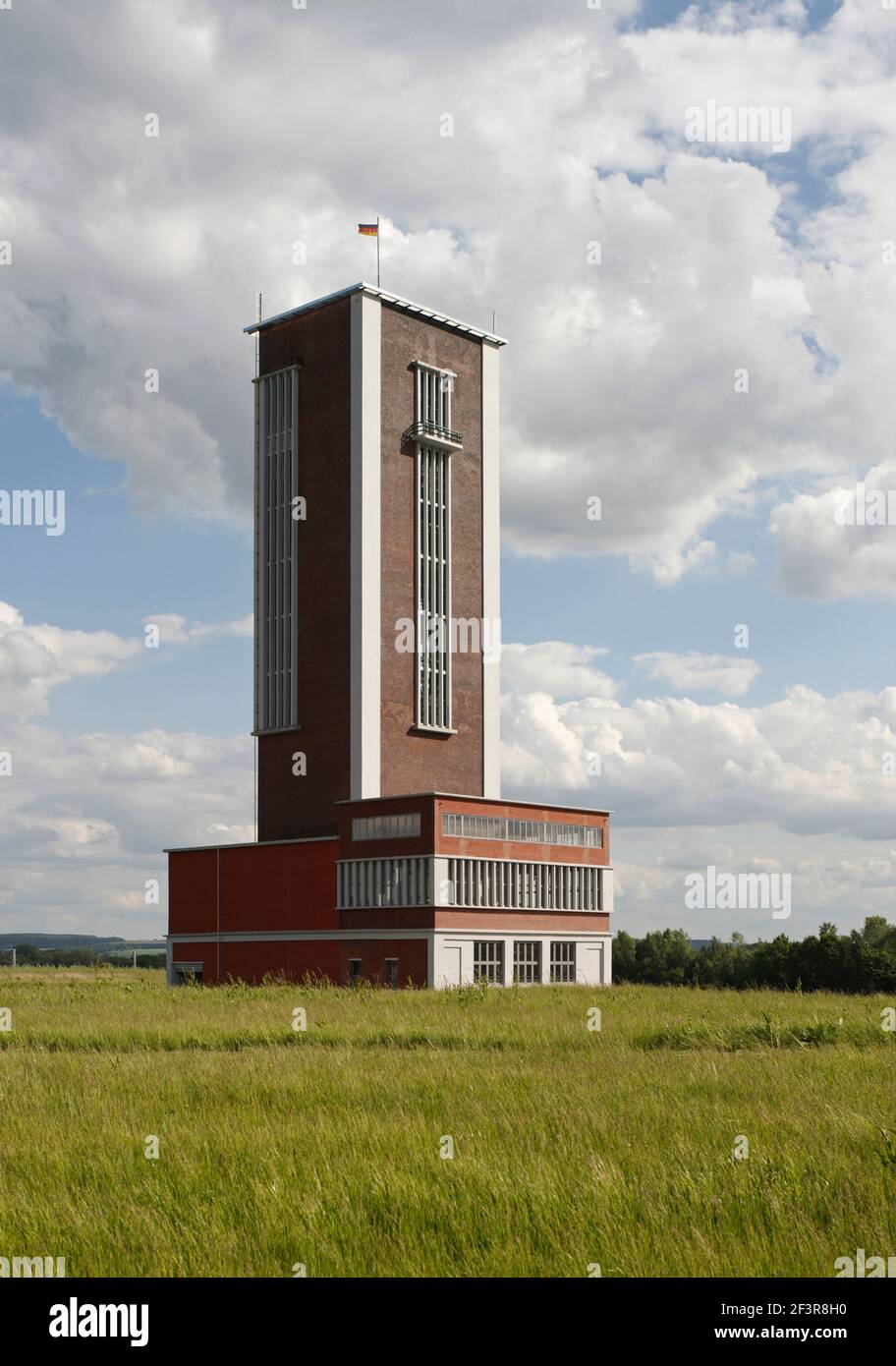 Pit tower at the former Konigsborn colliery, Bonen, Germany Stock Photo ...