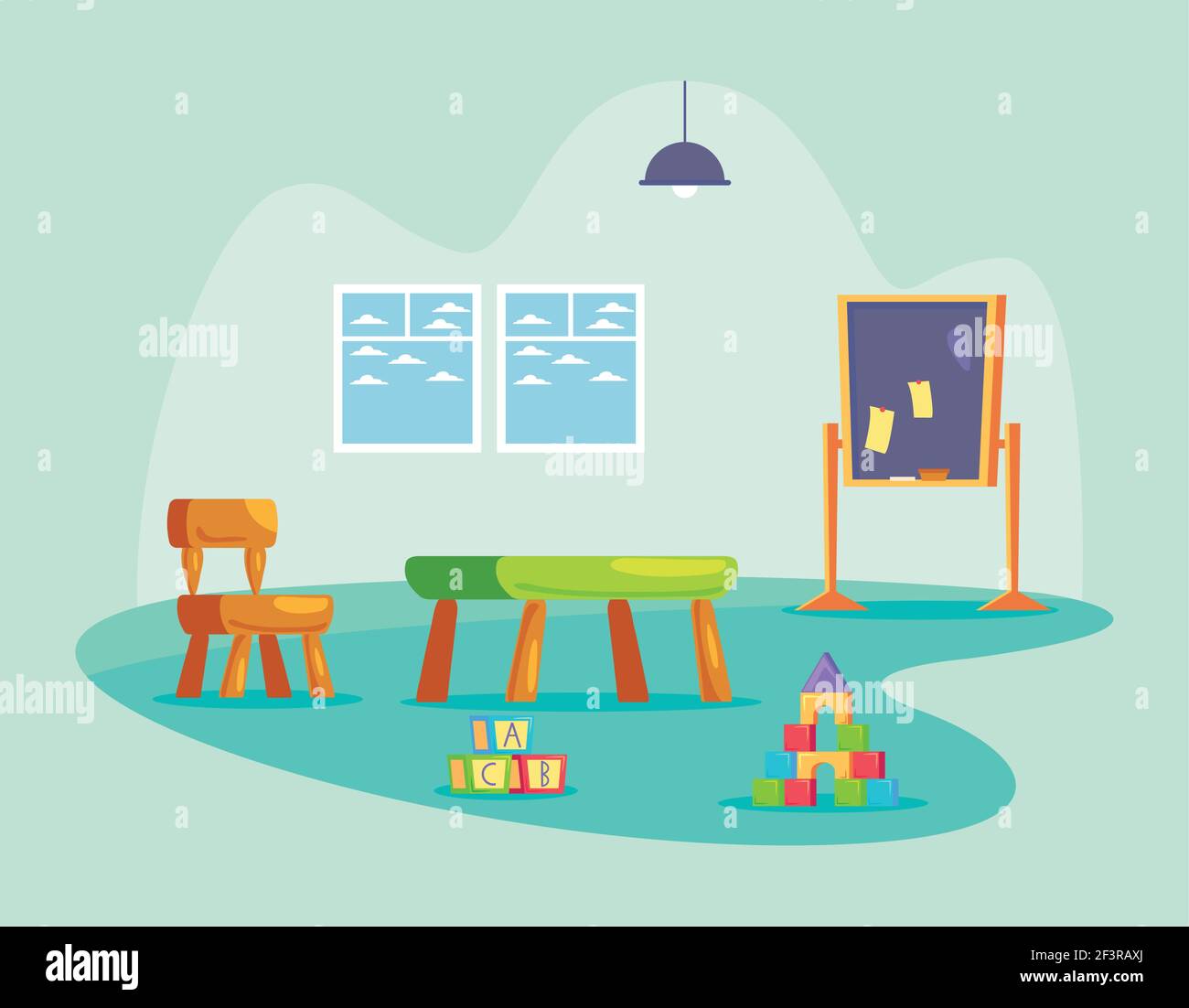 preschool nursery scene Stock Vector Image & Art - Alamy