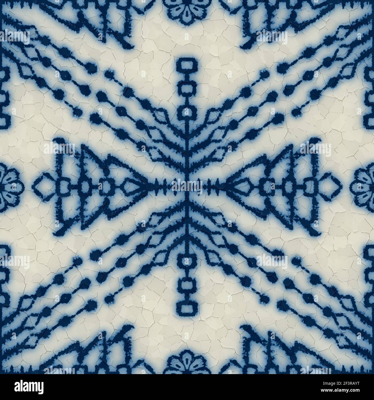 Seamless cracked blue and white ceramic design Stock Photo - Alamy