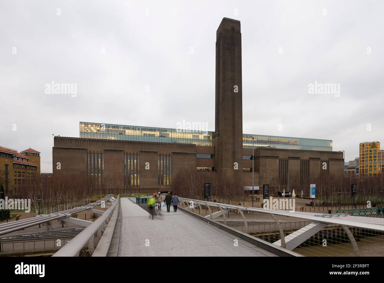 Millenium Bridge and Tate Modern, as of 2000, formerly a London power ...
