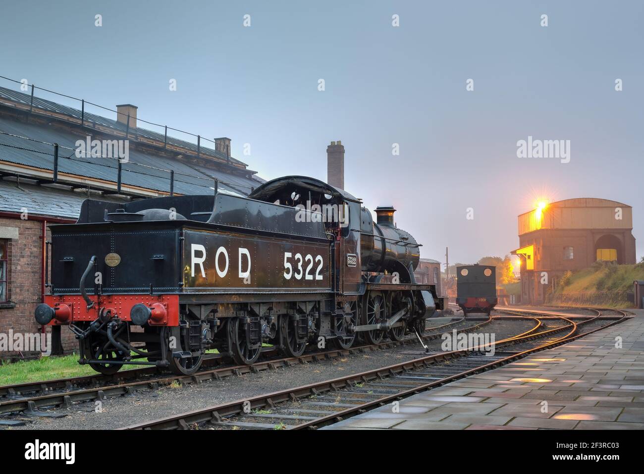 Railway Steam Locomotive ROD 5322 a 43XX Class engine at the Didcot ...