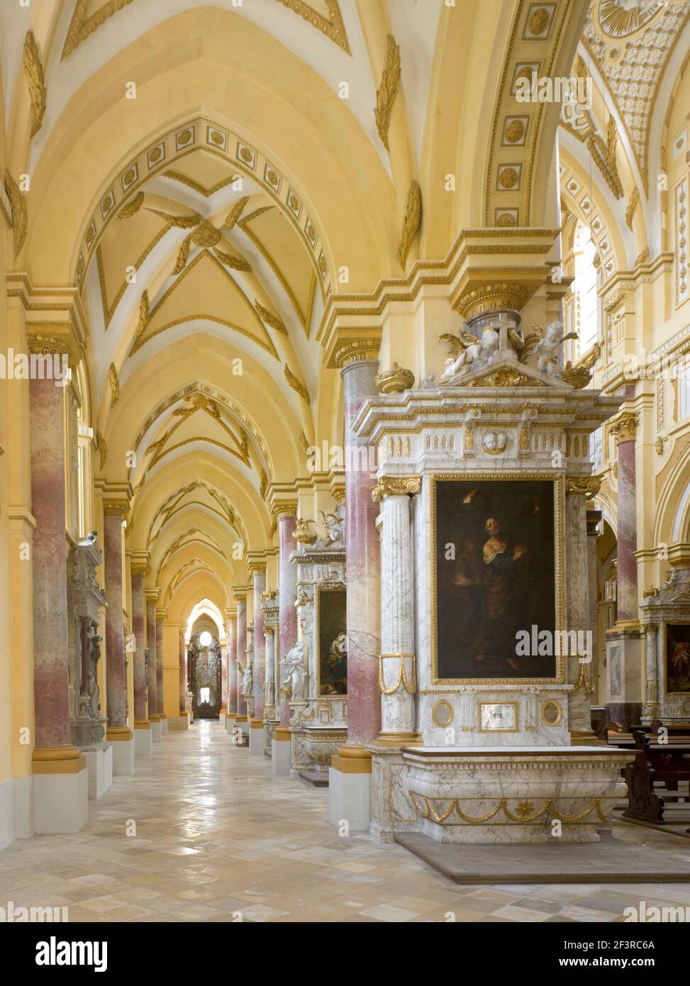 North Aisle in Ebrach Abbey, a former Cistercian monastery in Ebrach ...