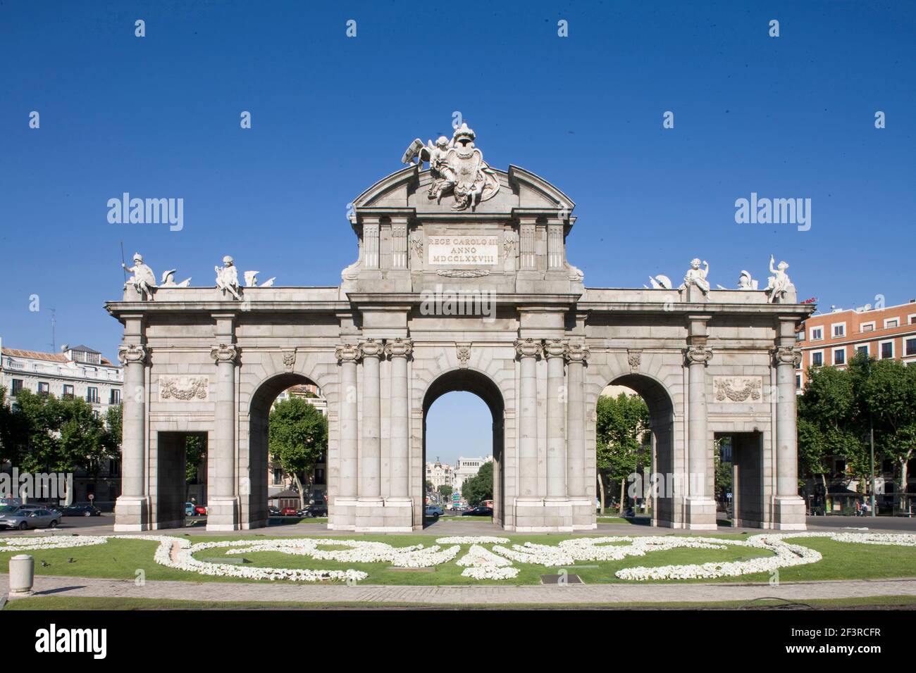 East side of the Puerta de Alcala (Alcala Gate), a Neo-classical ...