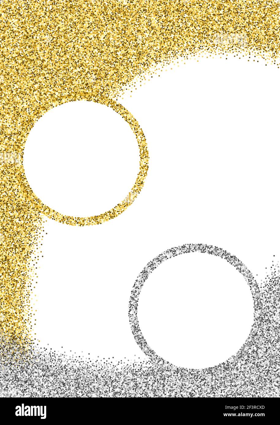 Blank template silver confetti Stock Vector Images - Alamy