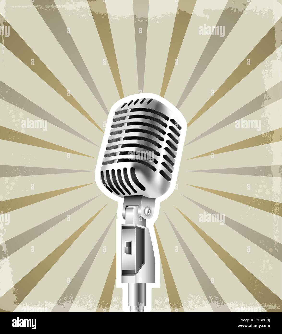 microphone retro background Stock Vector Image & Art - Alamy