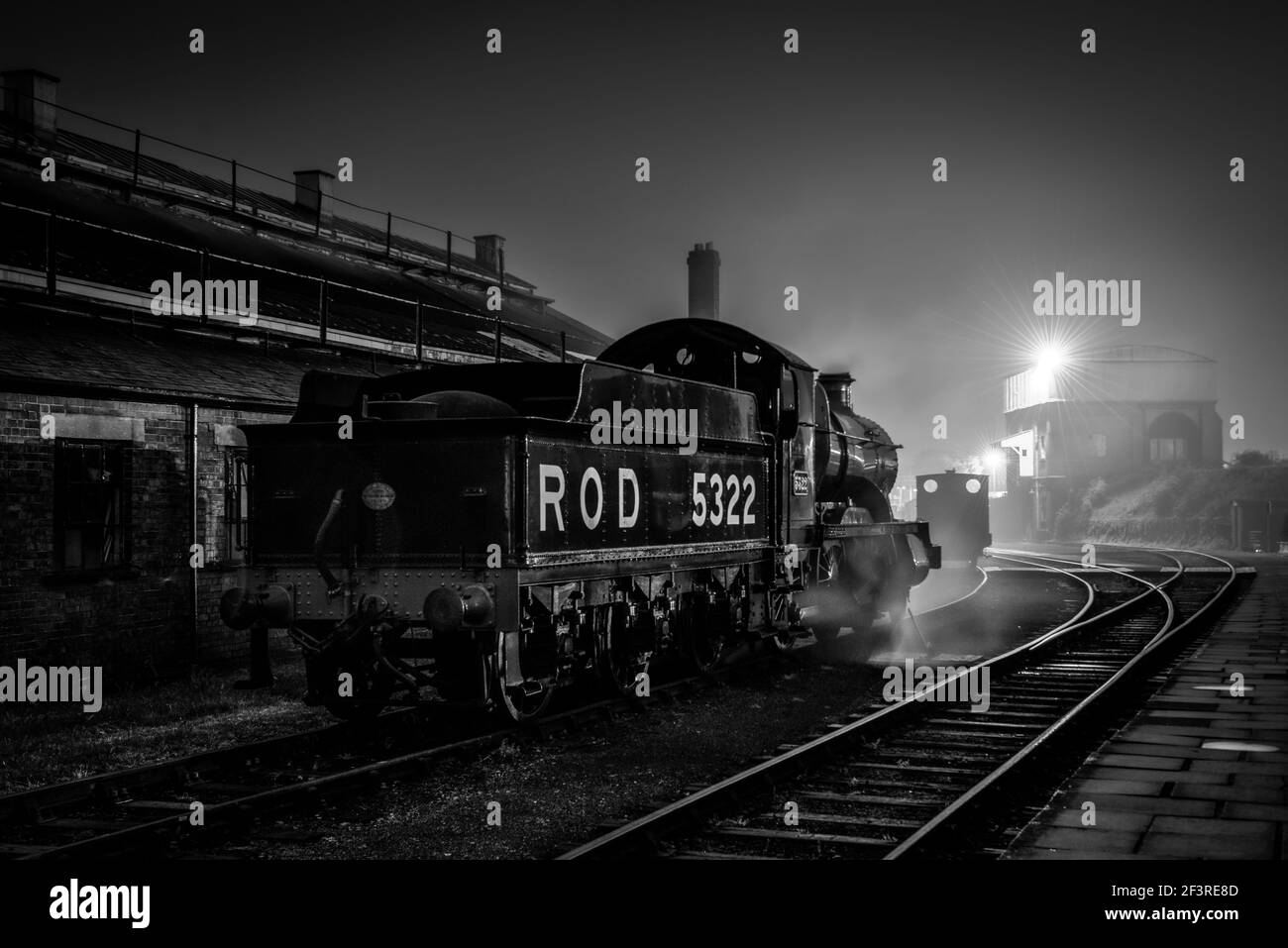 Railway Steam Locomotive ROD 5322 a 43XX Class engine at the Didcot ...