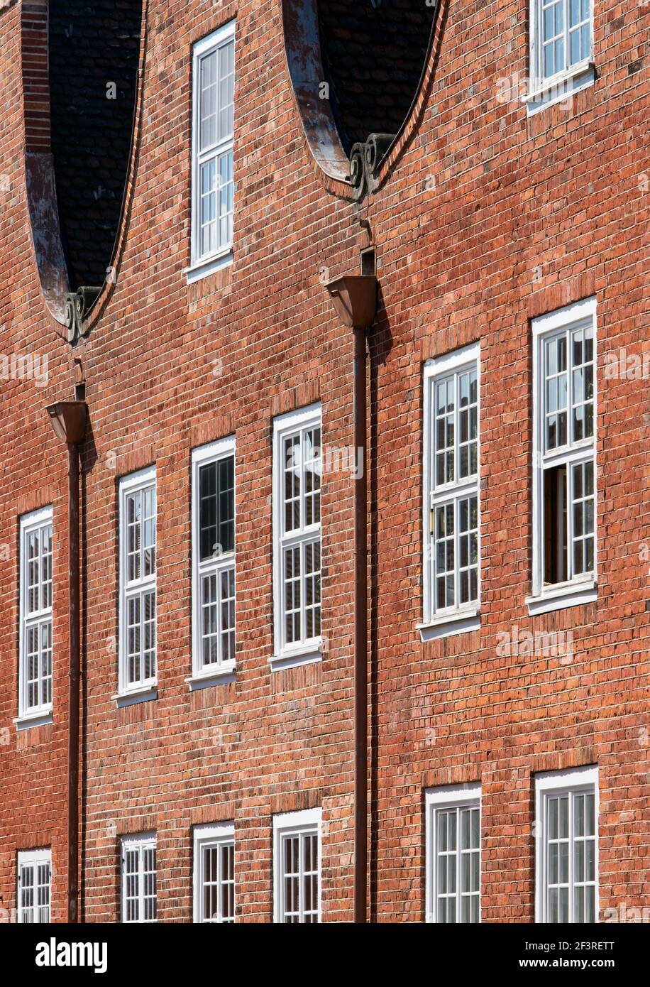 Brick facades of Dutch style houses, 1734-1742, Potsdam, Brandenburg ...