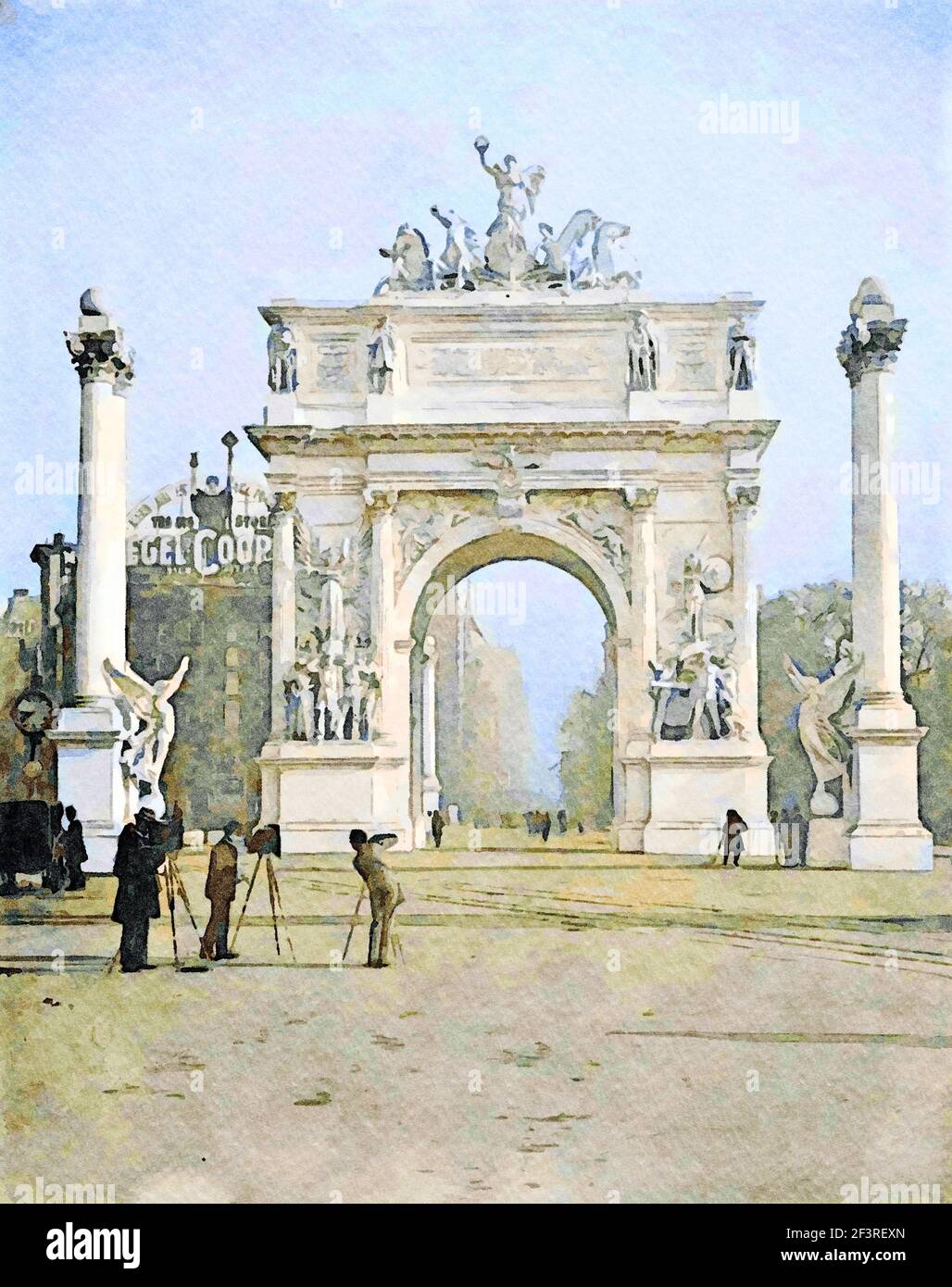 Dewey Arch, New York 1899 Stock Photo - Alamy