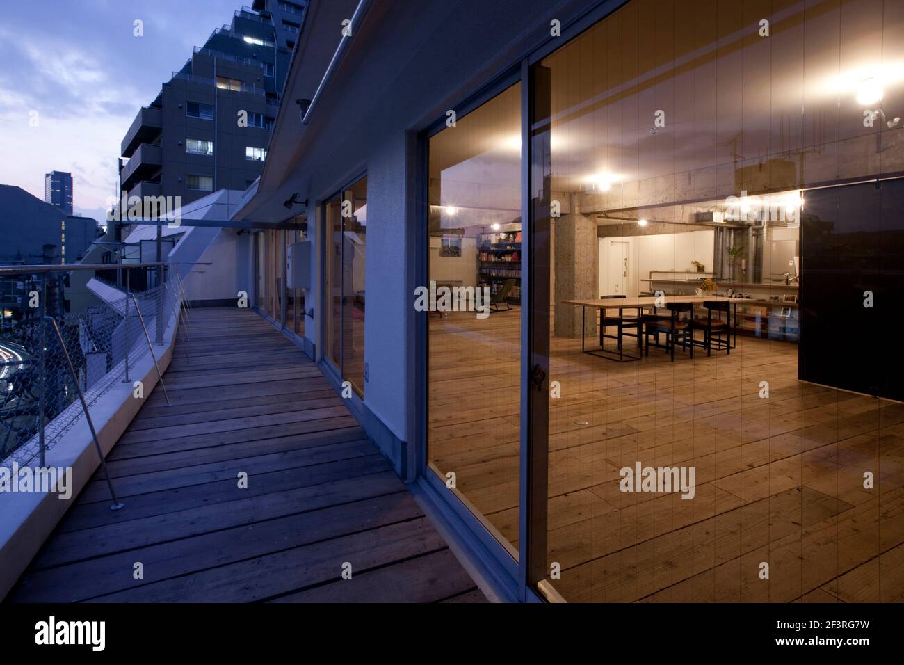 Balcony railing night hi-res stock photography and images - Alamy