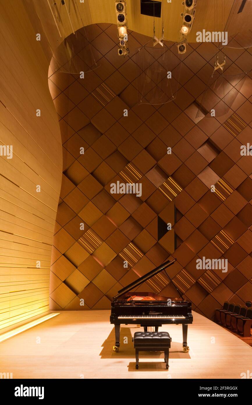 YAMAHA GINZA, Store, concert hall, music studio, View of the stage in ...