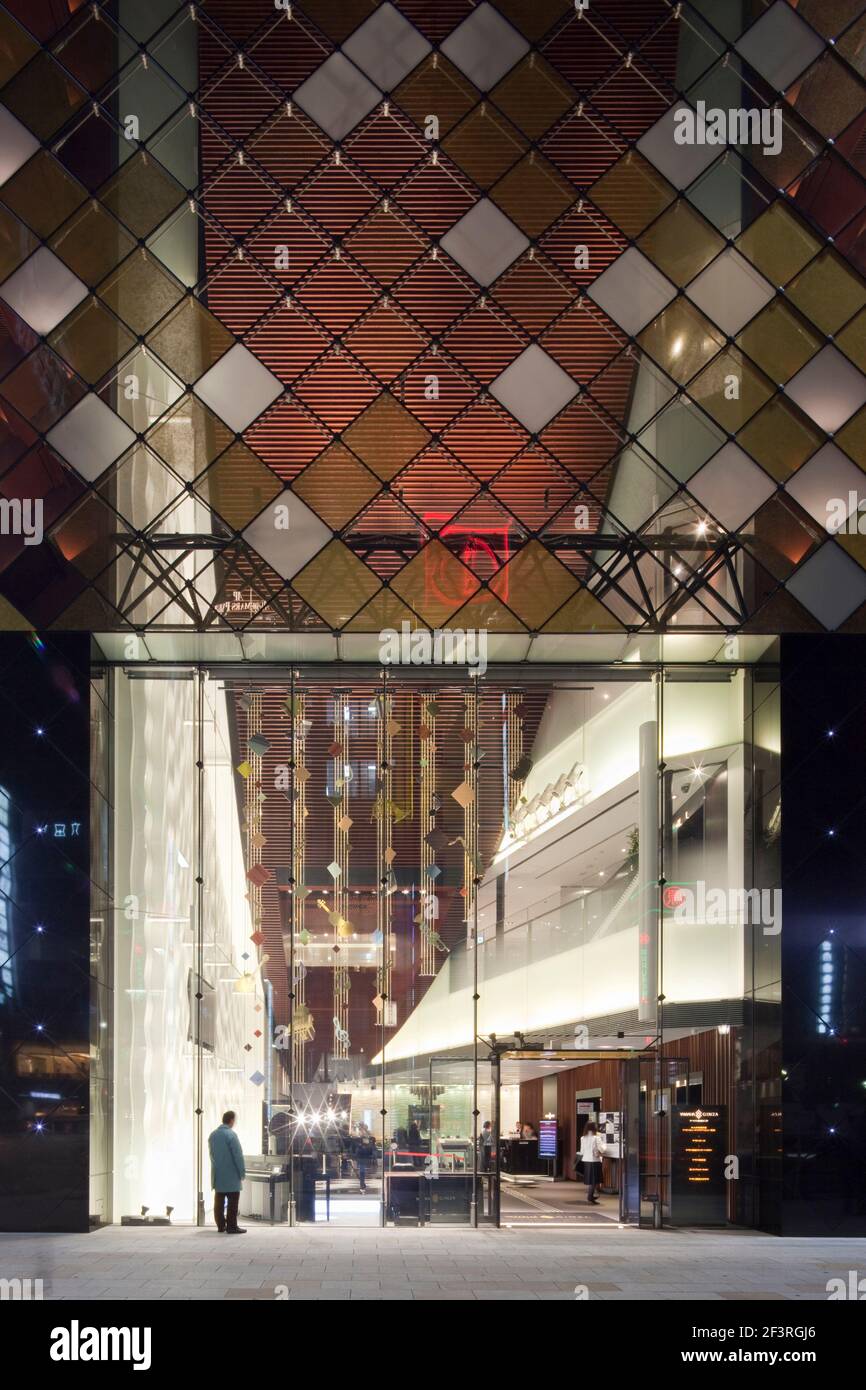 YAMAHA GINZA, Store, concert hall, music studio, View of the entrance ...