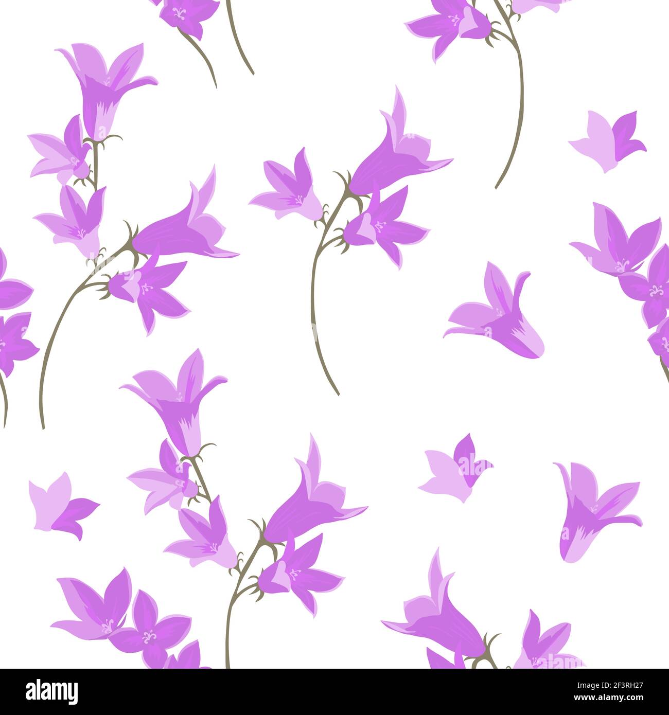 Seamless background wildflower bells. Vector illustration Stock Vector ...