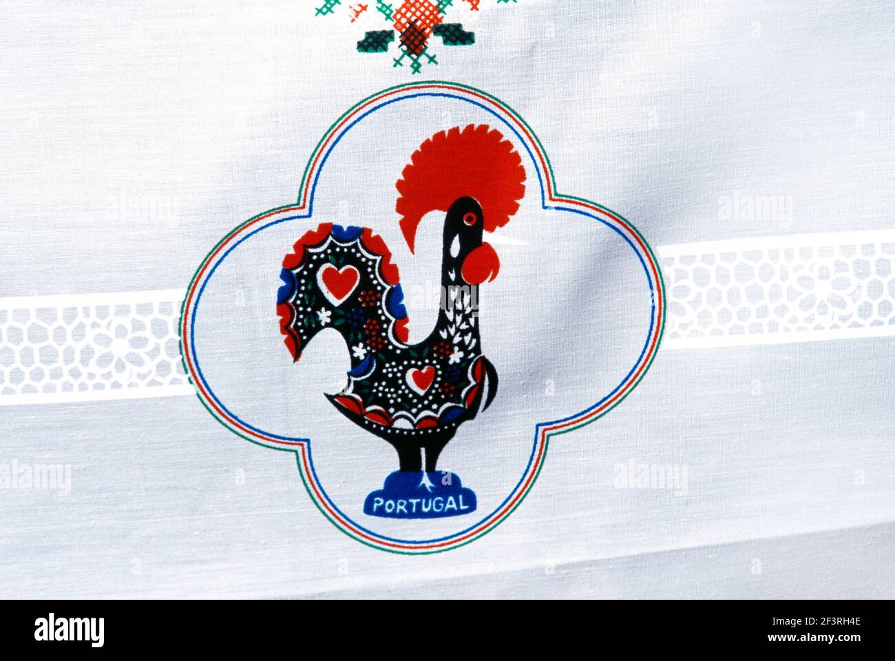 Sintra Portugal Portuguese Craft Work Detail with Rooster of Barcelos ...