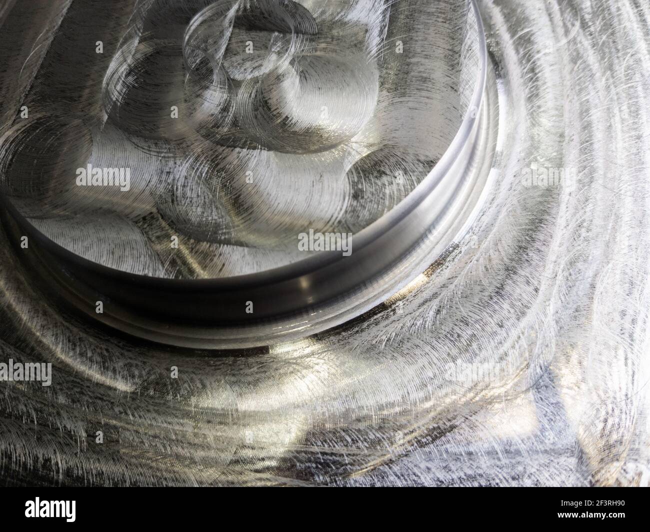 round steel workpiece after cnc surface milling - full frame industrial ...