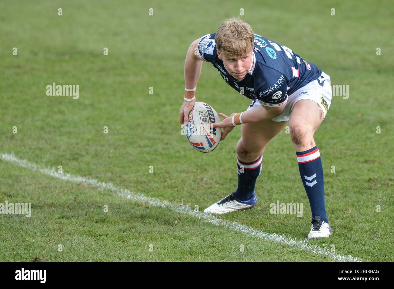 Wakefield Trinity's Harry Bowes in action during the game Stock Photo ...