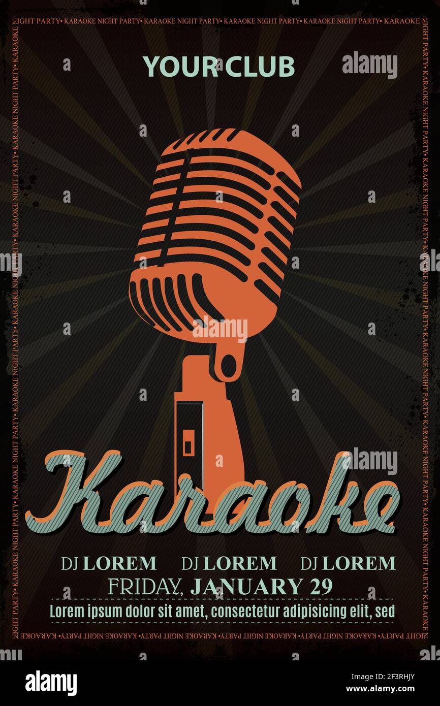 Music club flyer template Stock Vector Images - Alamy