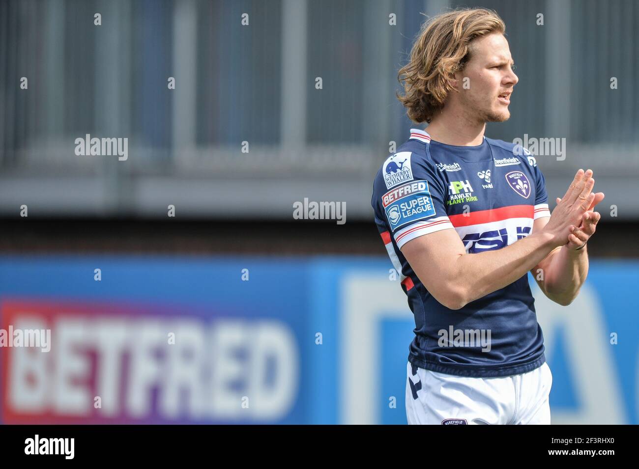 Wakefield Trinity's Jacob Miller during the warm up Stock Photo - Alamy