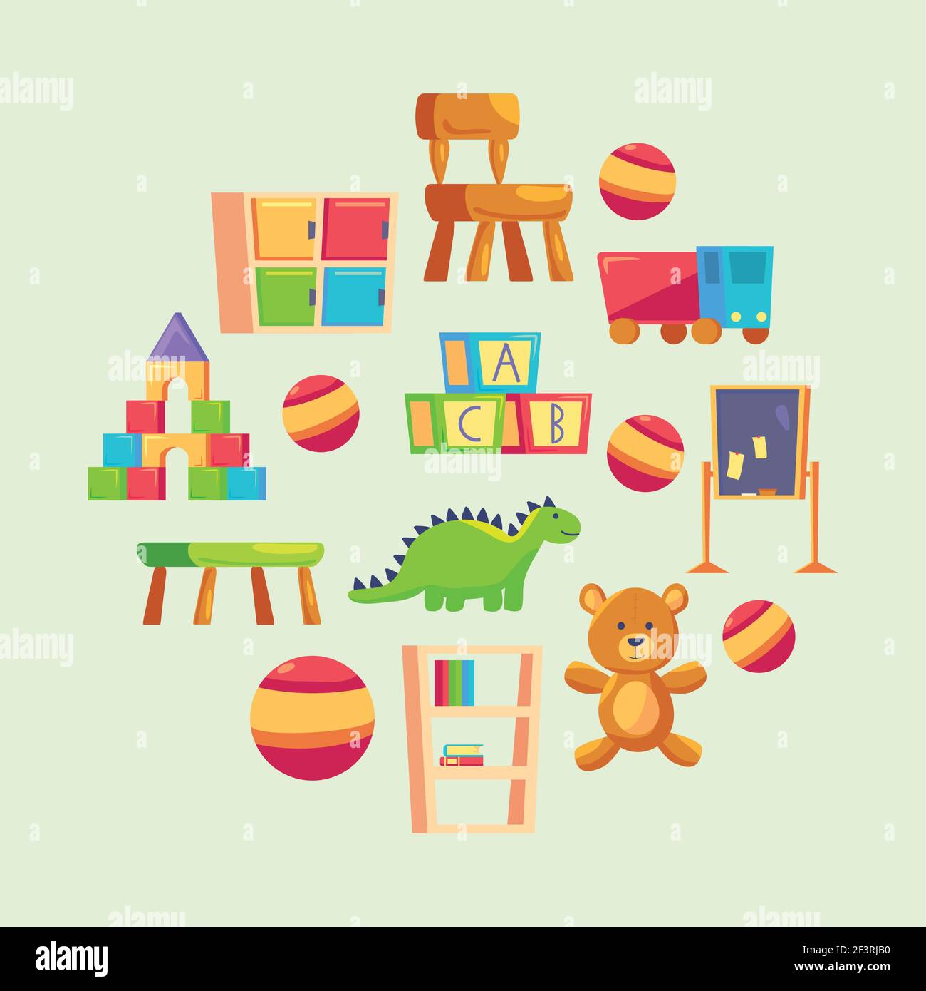 nursery icons around Stock Vector Image & Art - Alamy