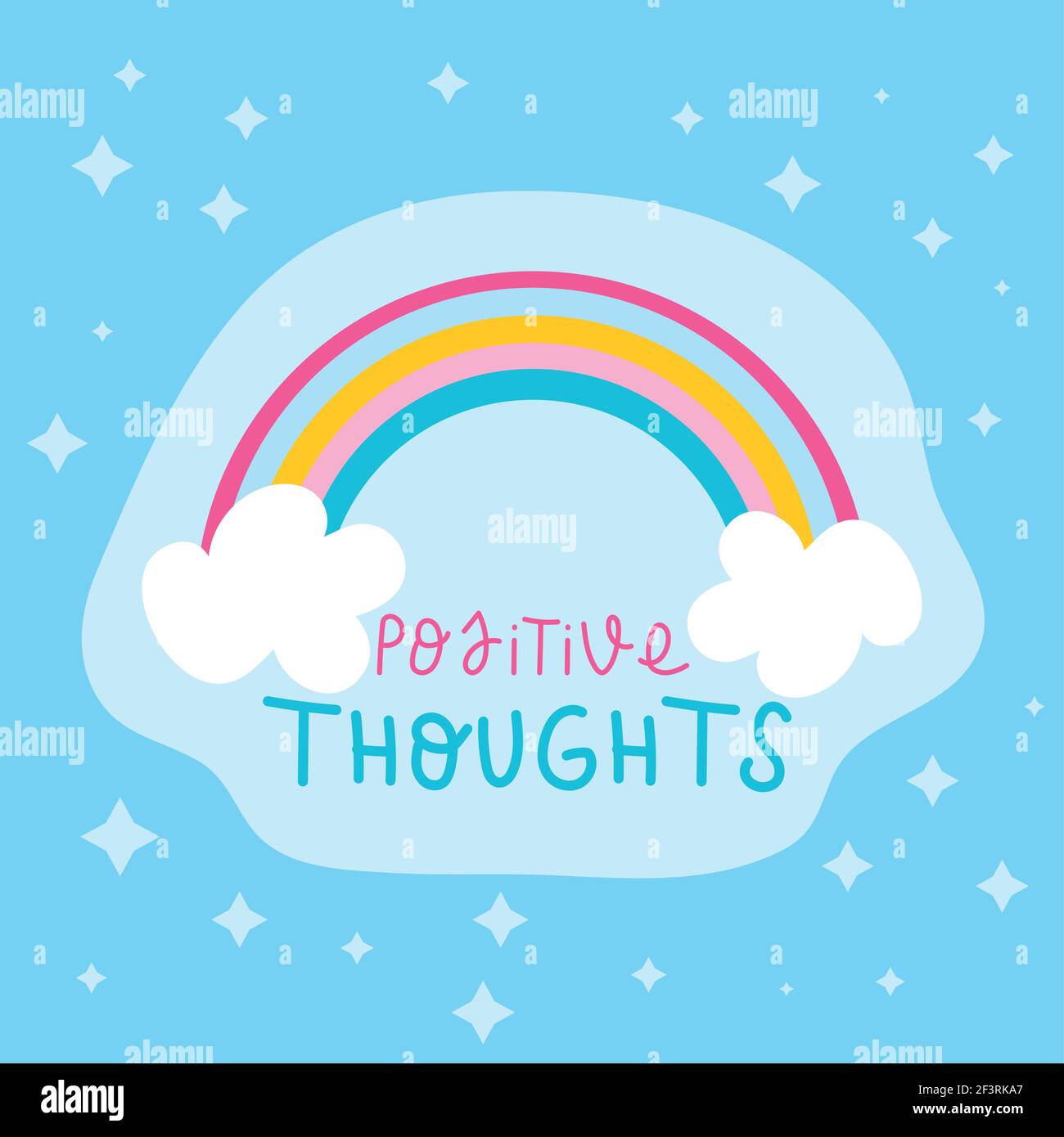 positive thoughts lettering Stock Vector Image & Art - Alamy