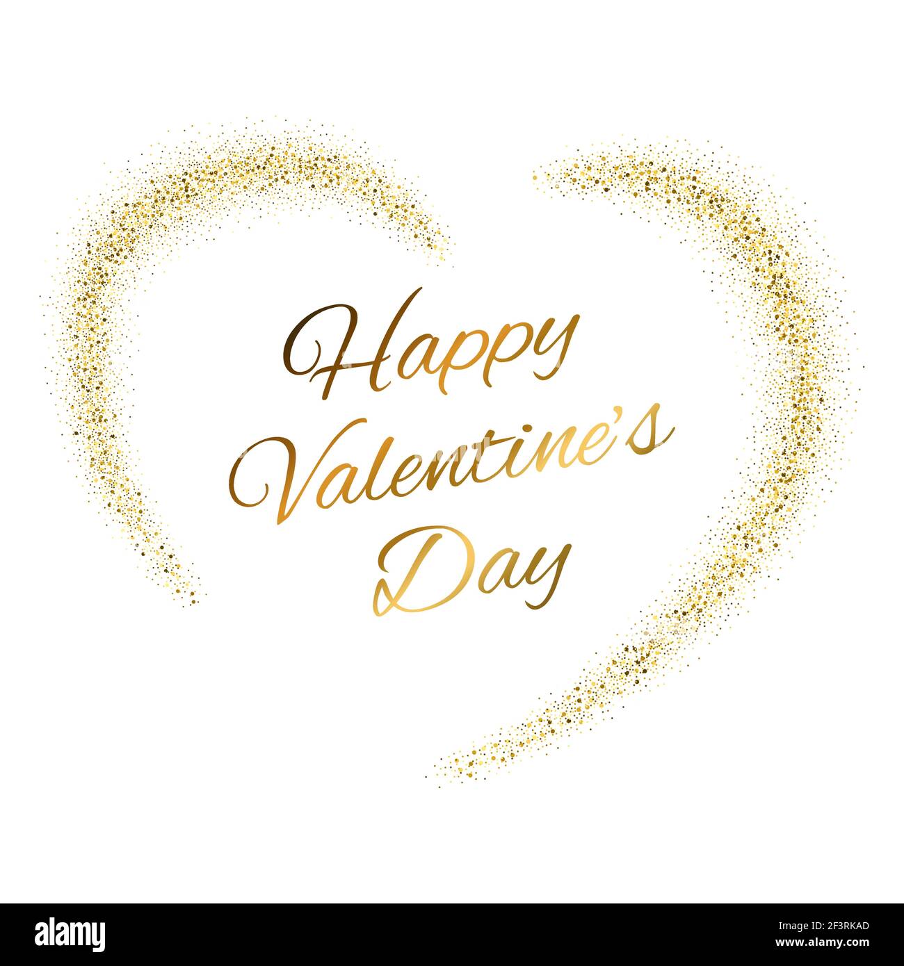 gold glitter and a shape of heart Stock Vector Image & Art - Alamy