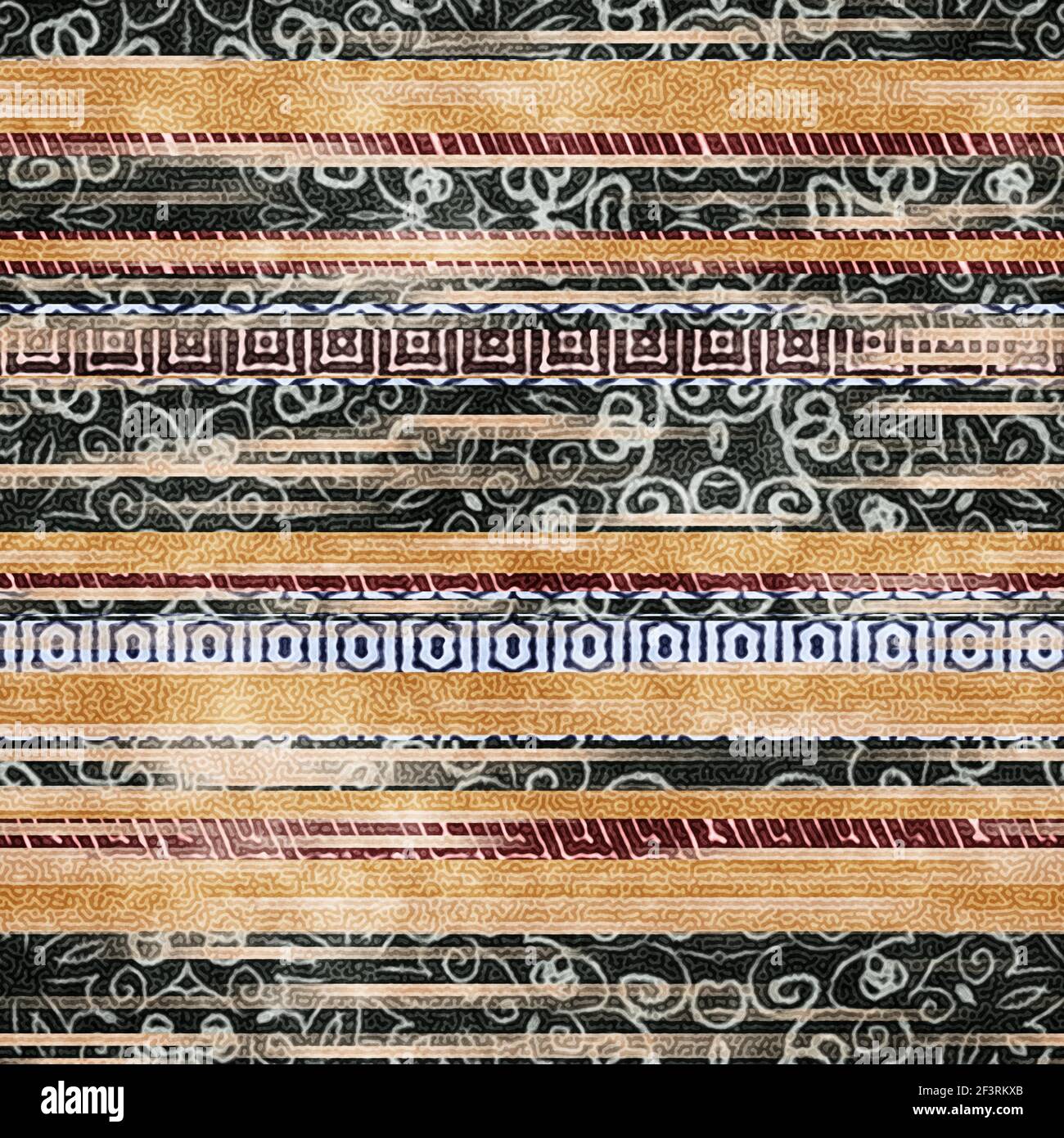 Seamless ethnic tribal pattern stripes rug design Stock Photo - Alamy
