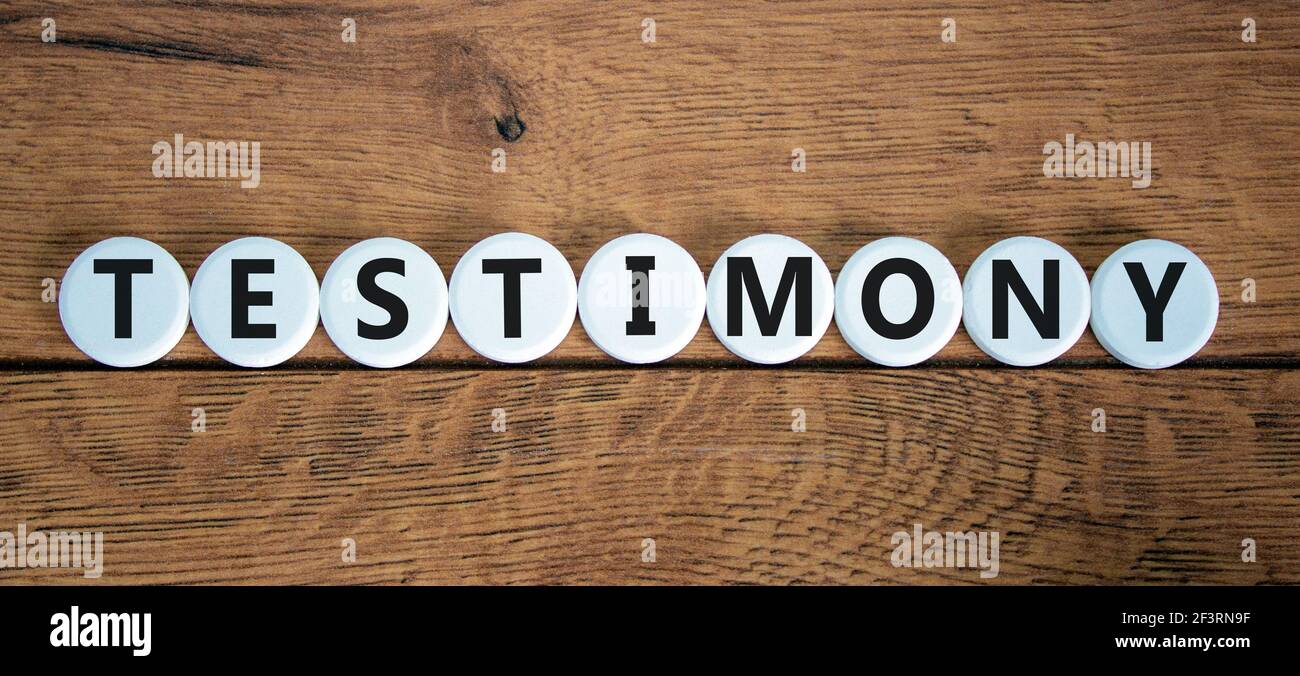 Word testimony hi-res stock photography and images - Alamy
