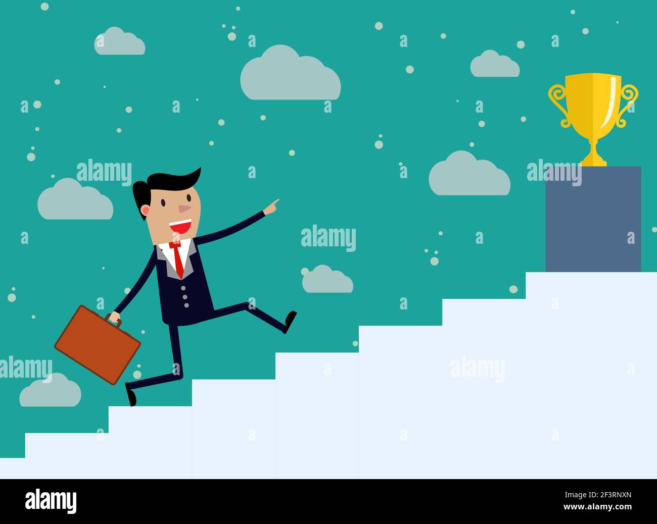 Climbing stairs concept Stock Vector Images - Alamy