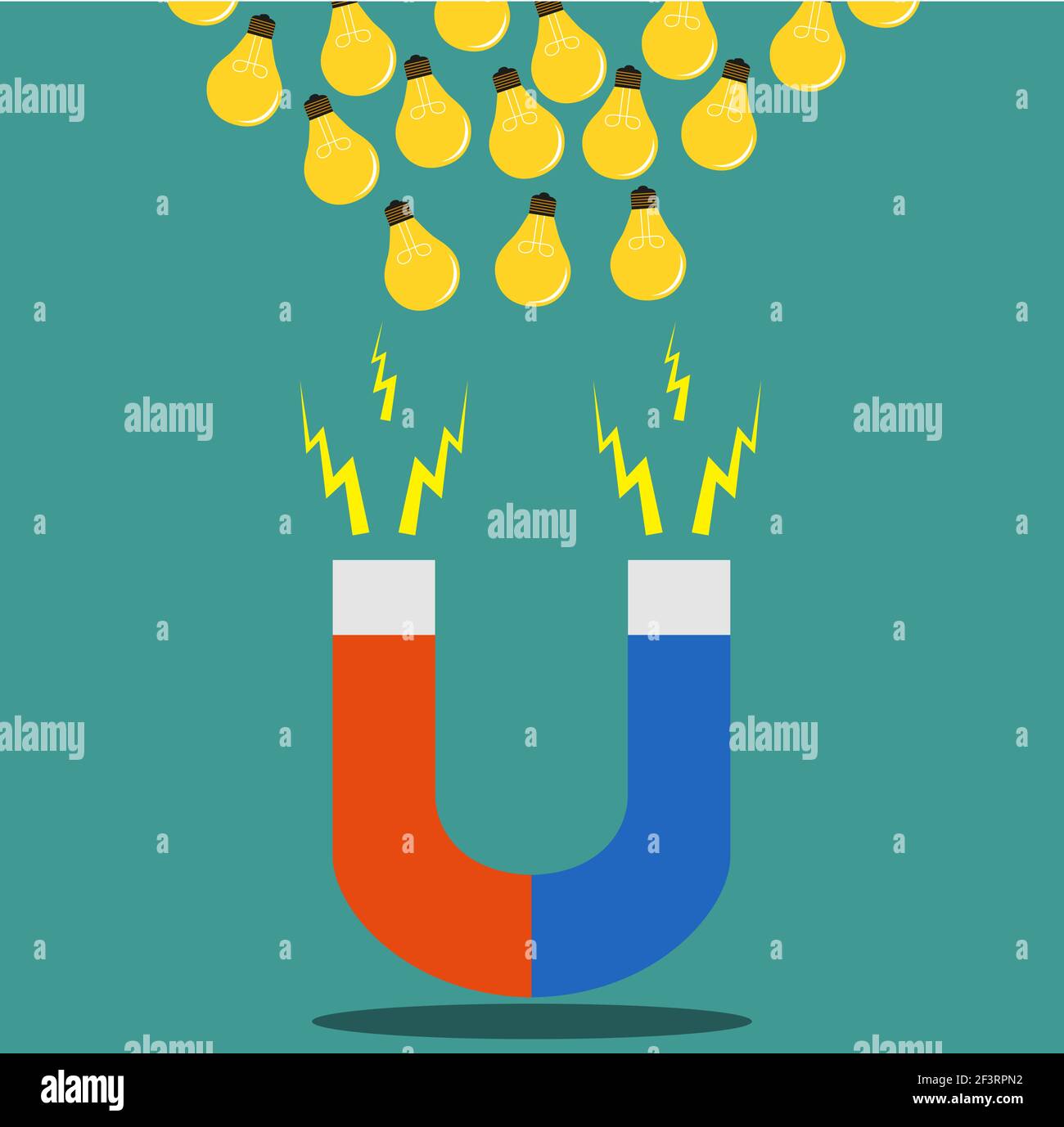 Magnet lamp concept Stock Vector Image & Art - Alamy