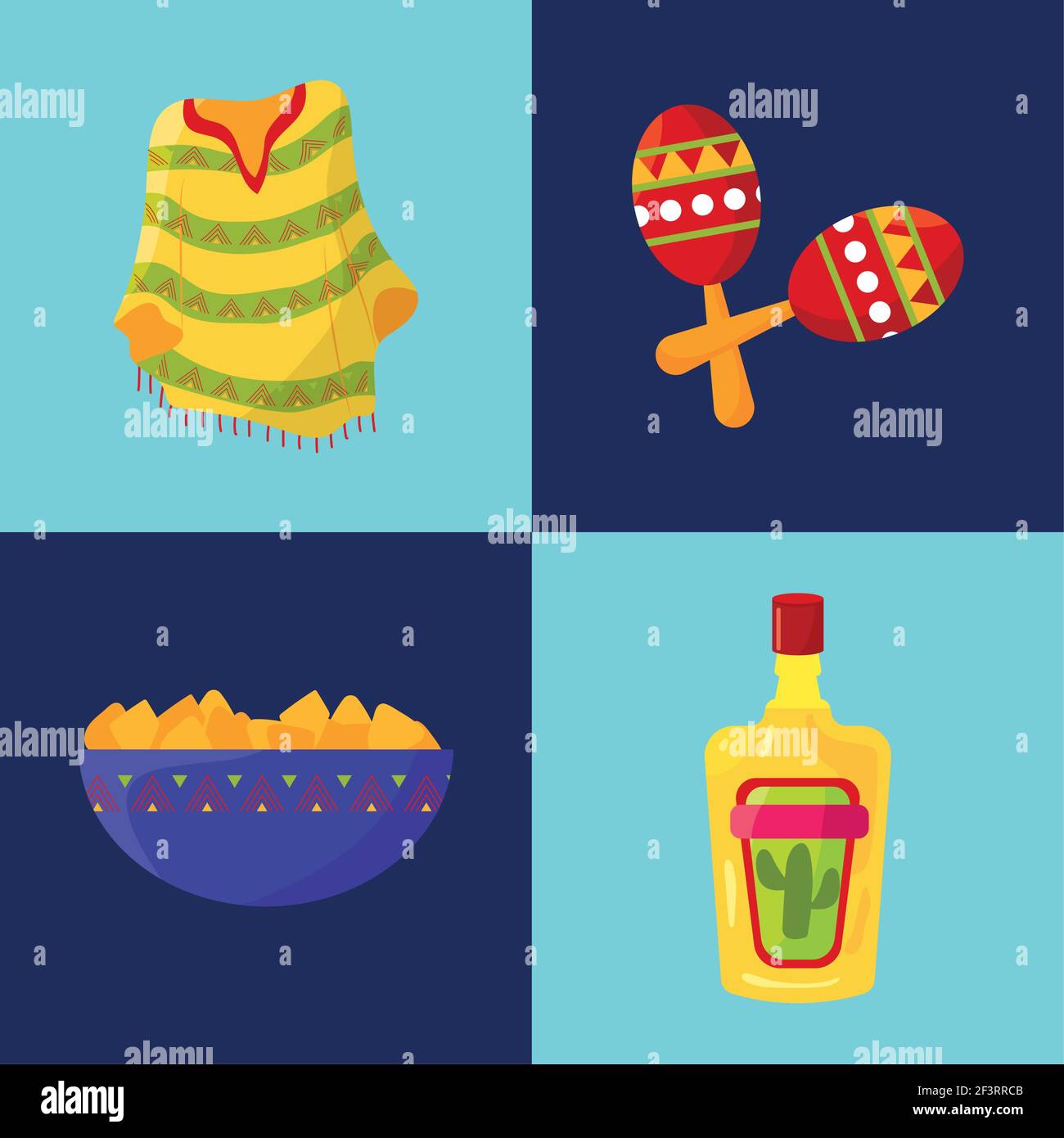 four mexican icons Stock Vector Image & Art - Alamy