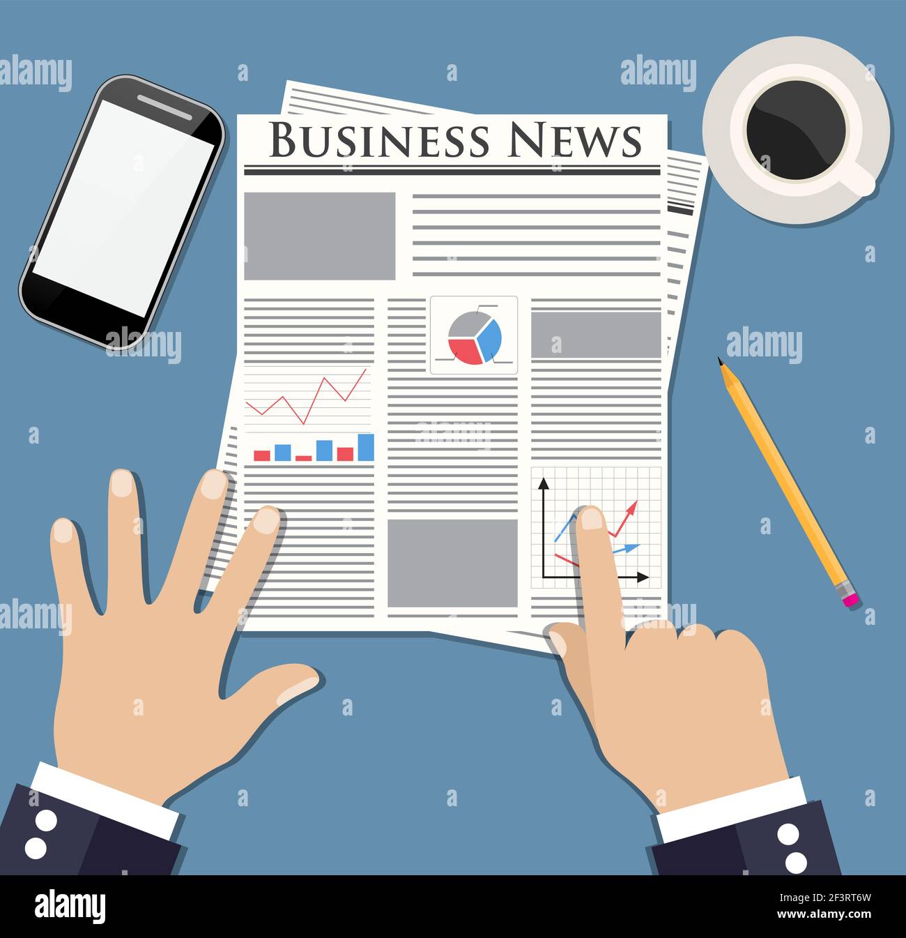 Economy concept reading Stock Vector Images - Alamy