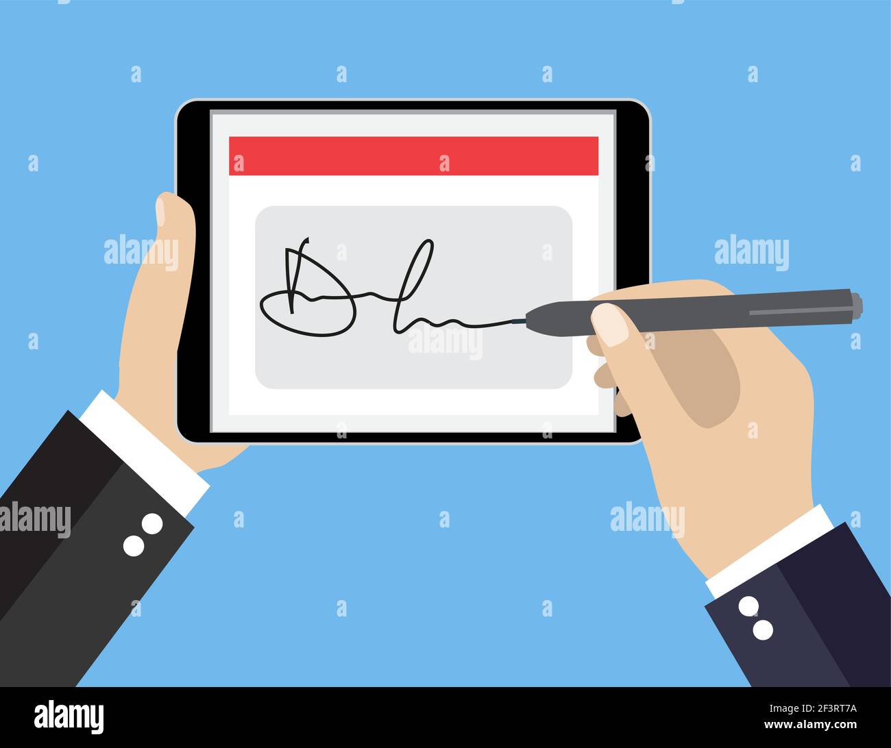 Document digital tablet Stock Vector Images - Alamy