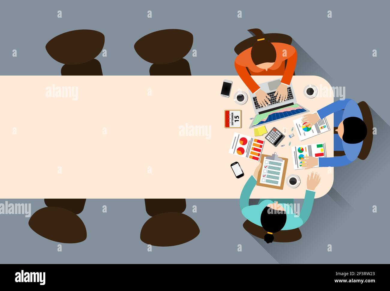 Modern laptop on table Stock Vector Images - Alamy