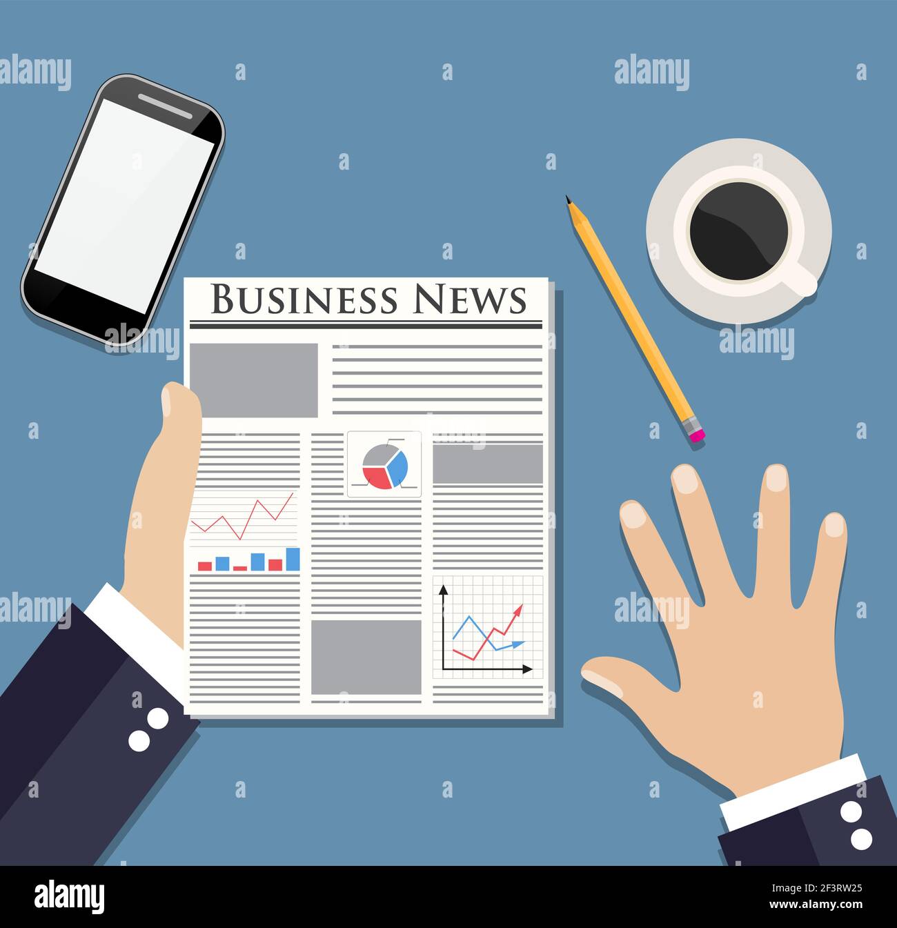 Economy concept reading Stock Vector Images - Alamy