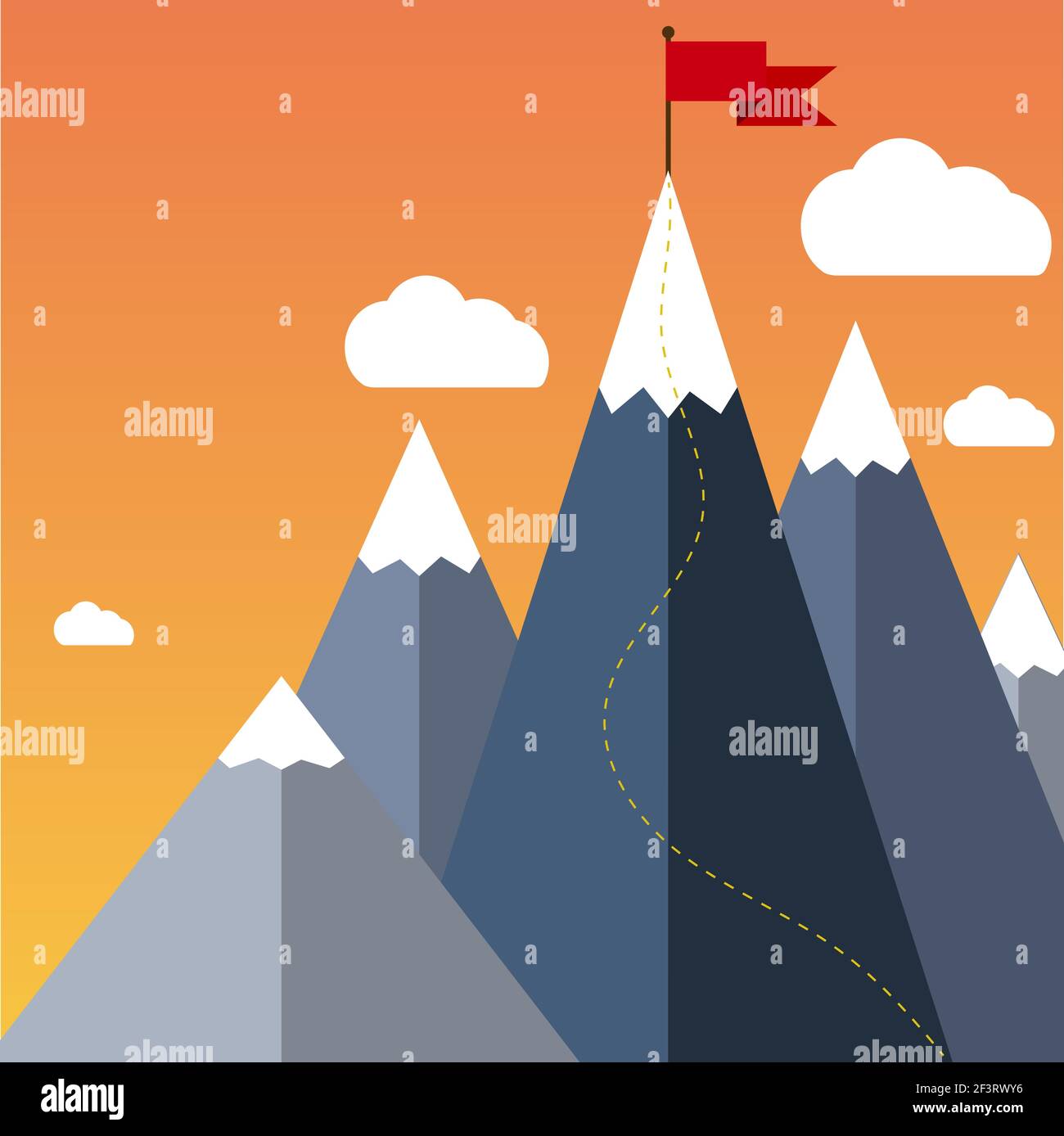 Goal Achievement or Success Concept Stock Vector Image & Art - Alamy