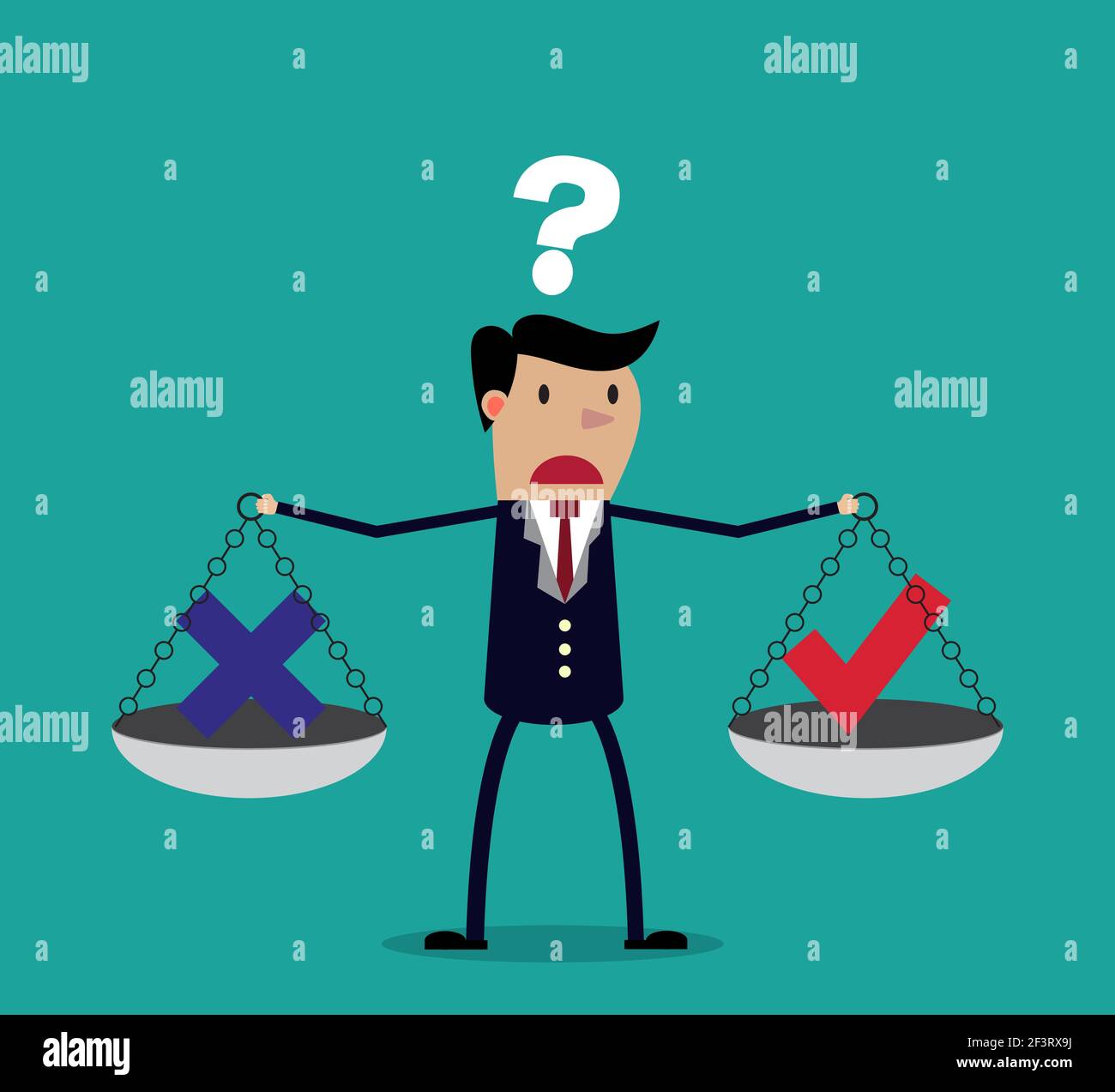 Cartoon businessman balancing cross Stock Vector Image & Art - Alamy